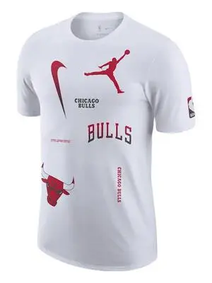 JORDAN Nba Chicago Bulls Max 90 Courtside Loose Fit T-shirt - White