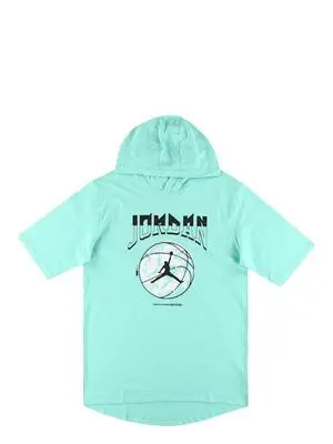 JORDAN Sport Drifit Hooded T-shirt - Mint/black/white