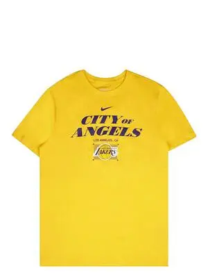 Nike Nba Los Angeles Lakers Courtside T-shirt - Yellow/purple