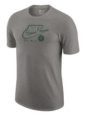 Nike Nba Milwaukee Bucks Essential Drifit Logo T-shirt - Grey/green
