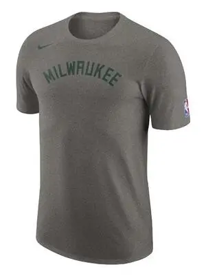 Nike Nba Milwaukee Bucks City Edition T-shirt - Grey/green