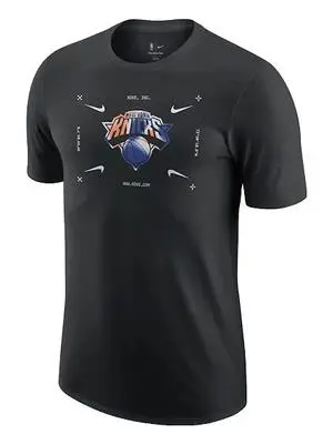 Nike Nba New York Knicks Short Sleeve T-shirt - Black