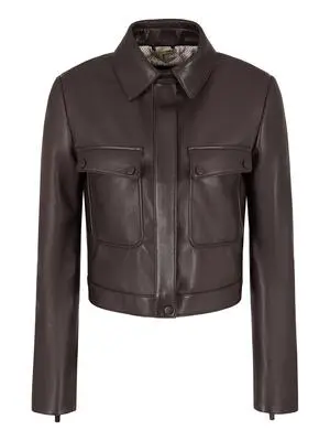 GIORGIO ARMANI Short Nappa-Leather Jacket
