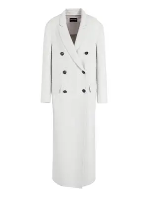 Giorgio Armani Double Cashmere Long Coat - White