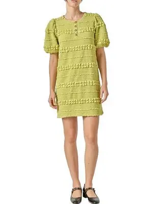 English Factory Smocked Mini Dress - Pistachio