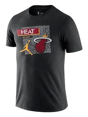 JORDAN Nba Miami Heat Logo T-shirt - Black