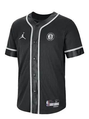 JORDAN Nba Brooklyn Nets Statement Edition Dri-fit T-shirt - Black/white