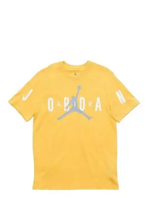 JORDAN Air Stretch Short Sleeve Crew T-shirt - Yellow/grey/white