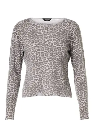 BALENCIAGA Balenciaga Distressed Leopard-Print Sweater