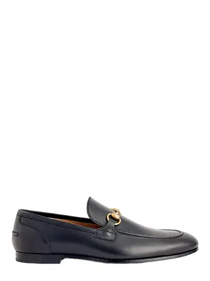 Gucci Jordaan Horsebit-Embellished Leather Loafers Nero