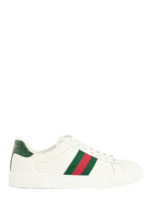 Gucci Ace Leather Low-top Sneakers - Green White