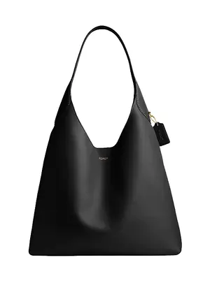 COACH Brooklyn Leather Shoulder Bag - Black