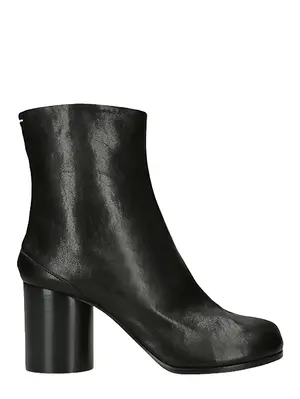 MAISON MARGIELA Tabi 80 Split-toe Block-heel Leather Ankle Boots - Black