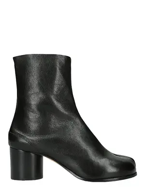 MAISON MARGIELA Tabi Leather Heeled Ankle Boots - Black