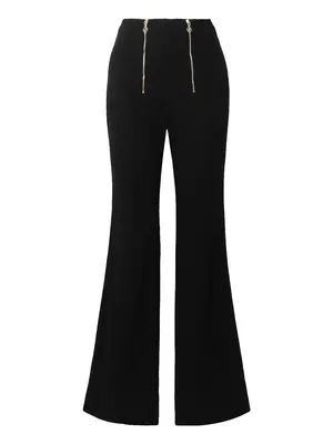 Patou Terry Flared Pants - Black