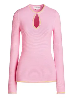 Victoria Beckham Cotton-blend Top - Pink