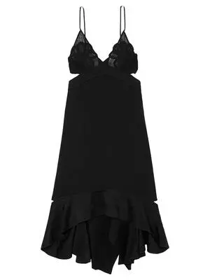 Victoria Beckham Open-back Crepe Midi Dress - Black