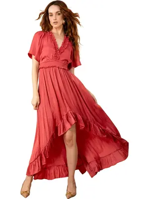 Hale Bob Hale Bob Serena Hi-Lo Dress Pink