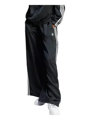 Adidas Adicolor Satin Wide Leg Track Pants - Black