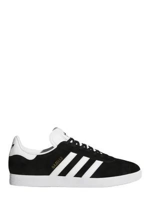 Adidas Gazelle Low-Profile Sneakers Core Black / White / Gold Metallic