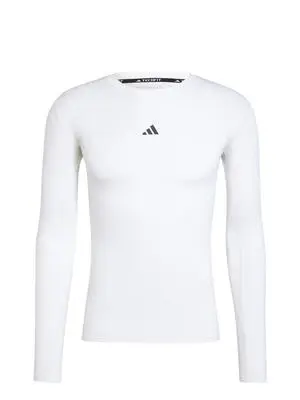 Adidas Techfit Compression Long Sleeve Training Tee - White