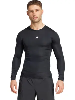 Adidas Techfit Compression Long Sleeve Tee - Black
