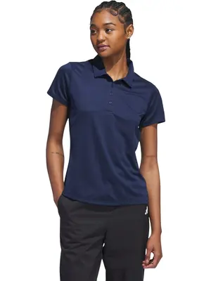 Adidas Solid Performance Short Sleeve Polo Shirt - Collegiate Navy