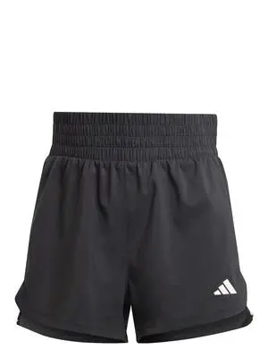 Adidas Pacer Training 3-stripes Woven High-rise Shorts - Black / White
