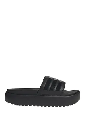 Adidas Adilette Platform Slides - Core Black / Core Black / Core Black