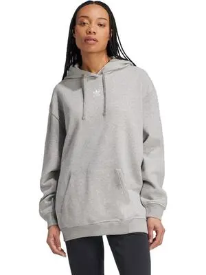 Adidas Essentials Oversized Fleece Hoodie - Medium Grey Heather