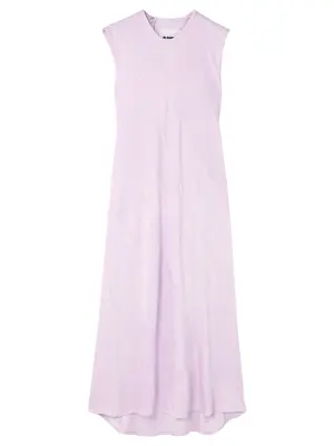 JIL SANDER Paneled Cady Midi Dress - Pink