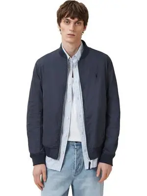 ALLSAINTS Bassett Ramskull Bomber Jacket - Jackson Blue