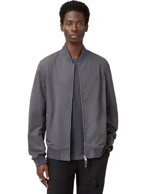 ALLSAINTS AllSaints Bassett Ramskull Bomber Jacket Pillar Grey