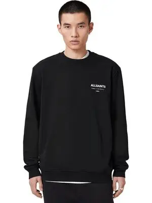ALLSAINTS Relaxed Fit Crew Neck Sweatshirt Black