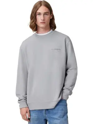 ALLSAINTS Relaxed Fit Crew Neck Sweatshirt Machine Grey