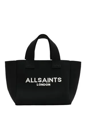 ALLSAINTS Izzy Logo Printed Tote - Black / White