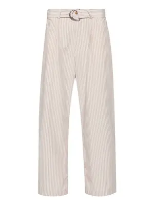 Nanushka Ferre Pinstriped Trousers - Brown
