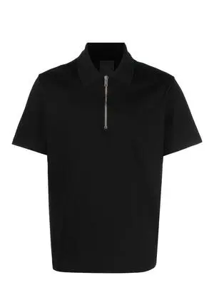 Givenchy Half-zip Cotton Polo Top - Black