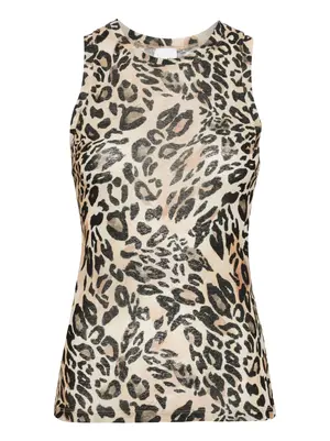 Nanushka Anneke Leopard-print Tank Top - Black