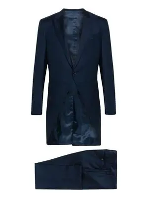 Canali Single-breasted Wool Suit - Blue
