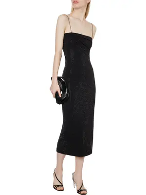 Philosophy Di Lorenzo Serafini Crystal-embellished Midi Dress - Black