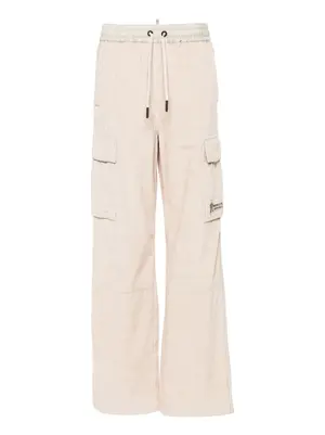 Moncler Logo Patch Corduroy Trousers - Pink