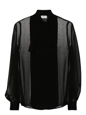 P.a.r.o.s.h Tied-neck Blouse - Black