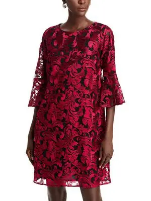 Caroline Rose Bella Dress Wine/black