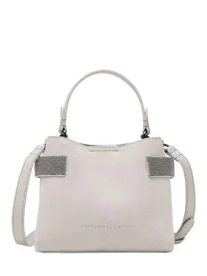 Brunello Cucinelli Brunello Cucinelli Small Essence Tote Bag Grey