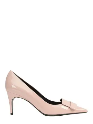 SERGIO ROSSI 75mm Laminated Leather Pumps - Pink