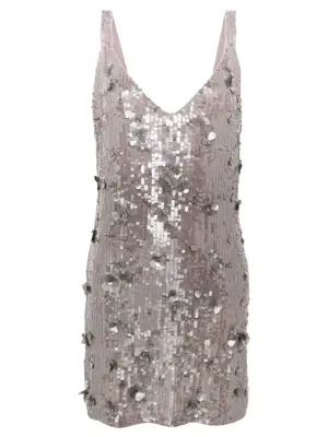 P.a.r.o.s.h Sequinned Mini Dress - Grey