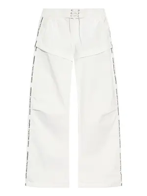 CONVERSE X Feng Chen Wang Flocked-logo Cargo Trousers - White
