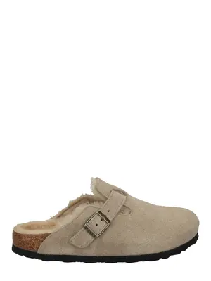 BIRKENSTOCK Boston Shearling Mules - Neutrals