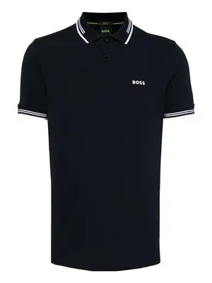 BOSS Logo-print Polo Shirt - Blue